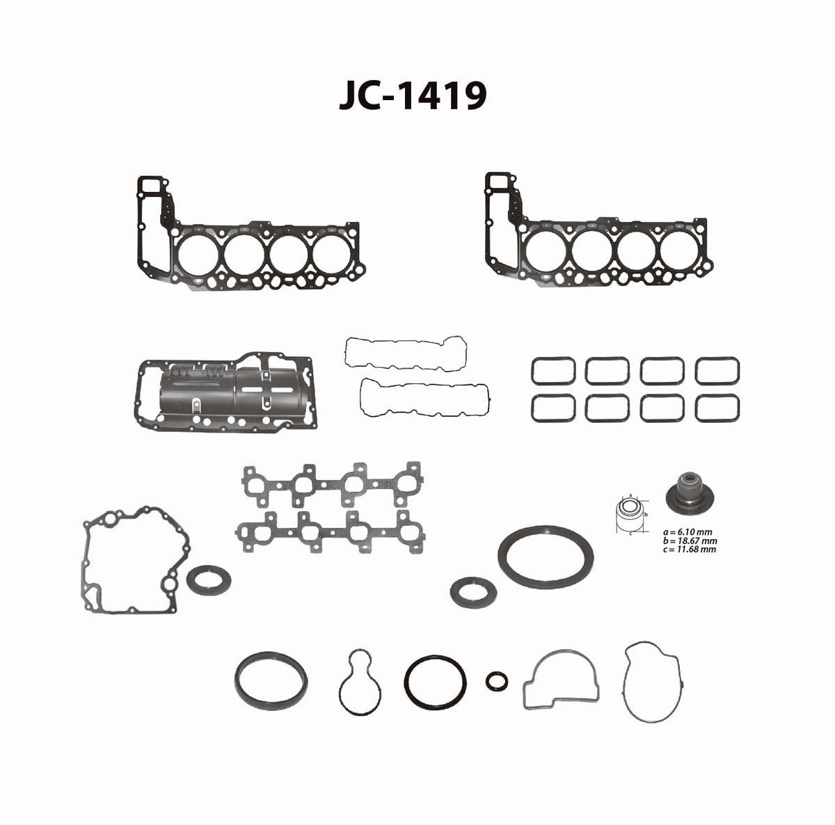 JC-1419 Juego Completo de Juntas de Motor para Dodge Dakota 2000 TF VI ...