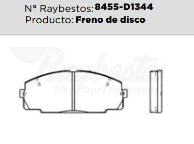 8455-D1344 Balatas Semimetálicas Delanteras para Toyota Hiace 2015 RAY ...